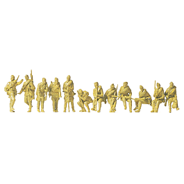 Preiser - Military - Soviet Union WWII (1942) - Unpainted Figures - Armored Infantry Riflemen ...